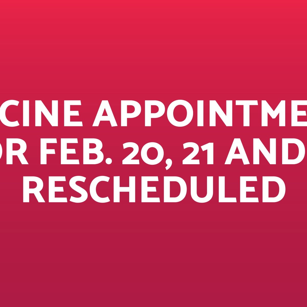 Lack of Vaccine Supply Forces COVID-19 Vaccination Appointments ...